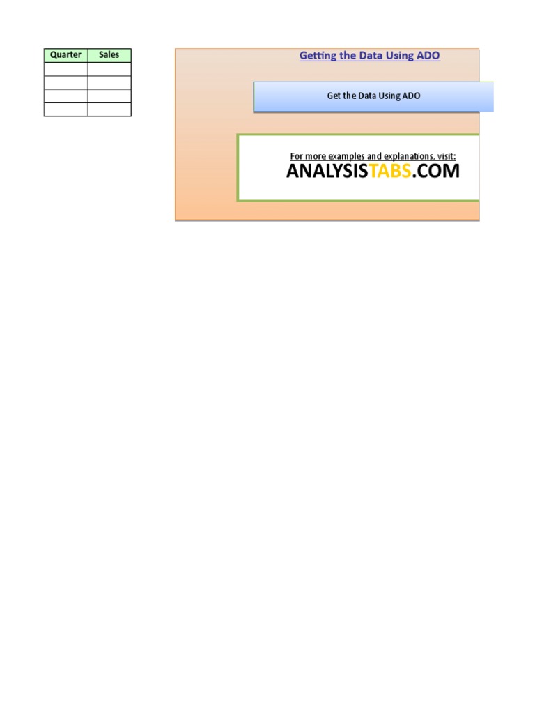 Analysis Tabs Getting Data Using Ado | PDF | Business