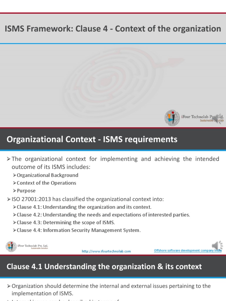 ISO 27001 Clause 4 Overview | PDF | Risk Management | Information Security