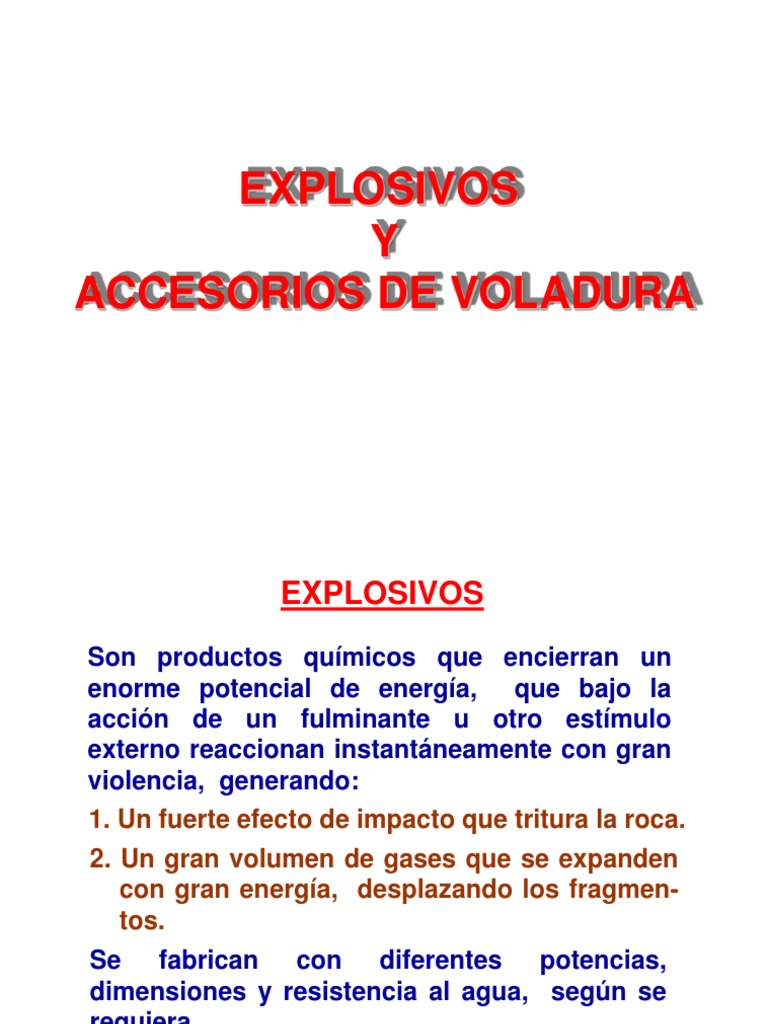 Clasificación y fundamentos de los explosivos | PDF | Material ...