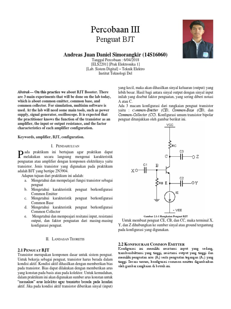 Percobaan 3 Penguat BJT | PDF