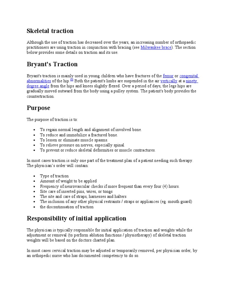 Skeletal Traction | PDF | Human Leg | Knee