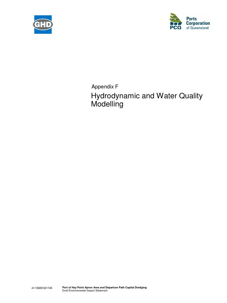 Appendix F Hydrodynamic and Water Quality Modelling | PDF | Tide | Dredging