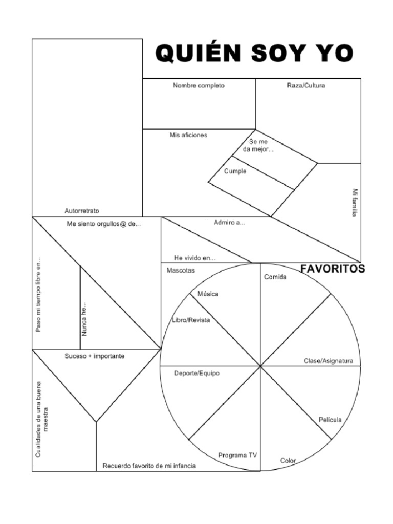 Quien Soy Yo Primer Dia de Clases | PDF