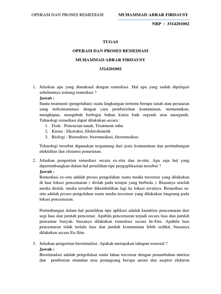 Biostimulasi dan Bioaugmentasi dalam Remediasi | PDF | Kesehatan Holistik