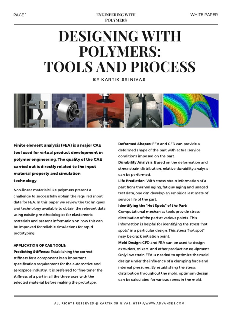 Design With Polymers - Tools and Process by Kartik Srinivas, CEO, AdvanSES | Download Free PDF ...