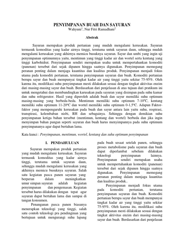 Jurnal Buah Dan Sayur | PDF Jurnal Buah Dan Sayur | PDF