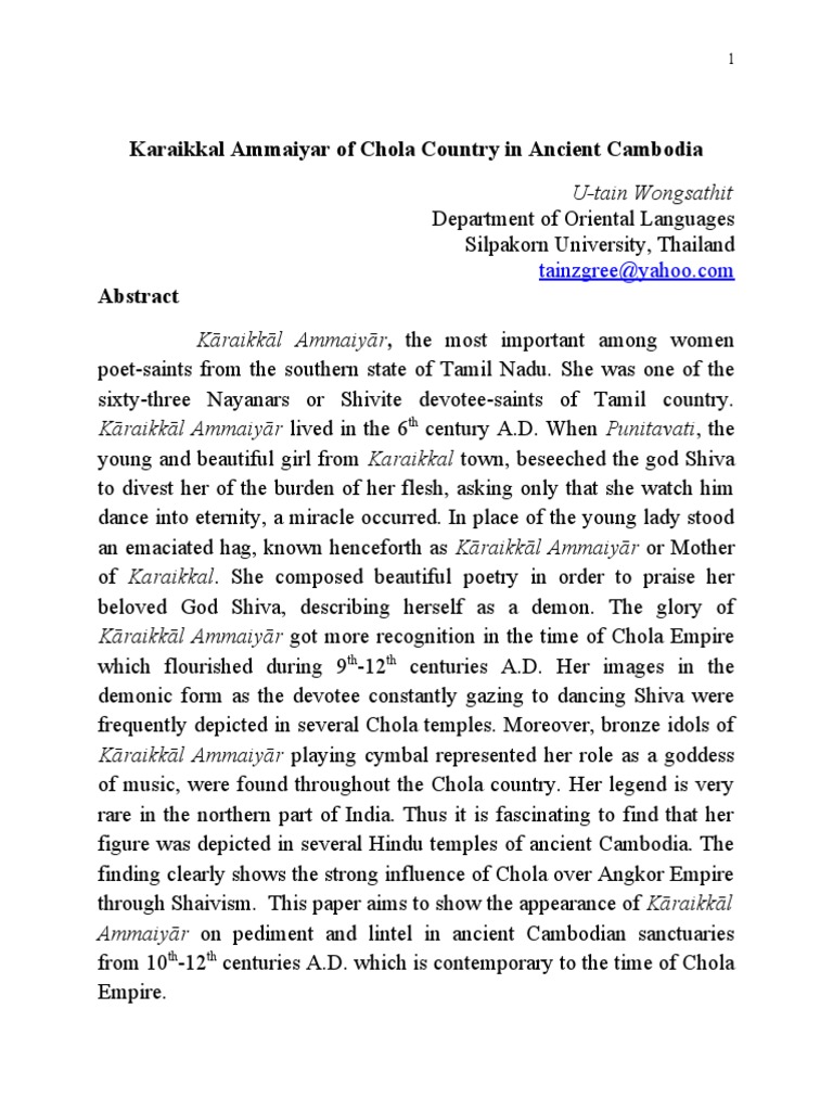 Karaikal in Cambodia | PDF | Indian Religions | Angkor