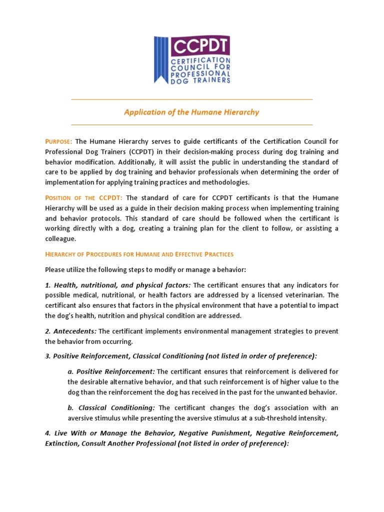 Application of The Humane Hierarchy Position State PDF | PDF ...