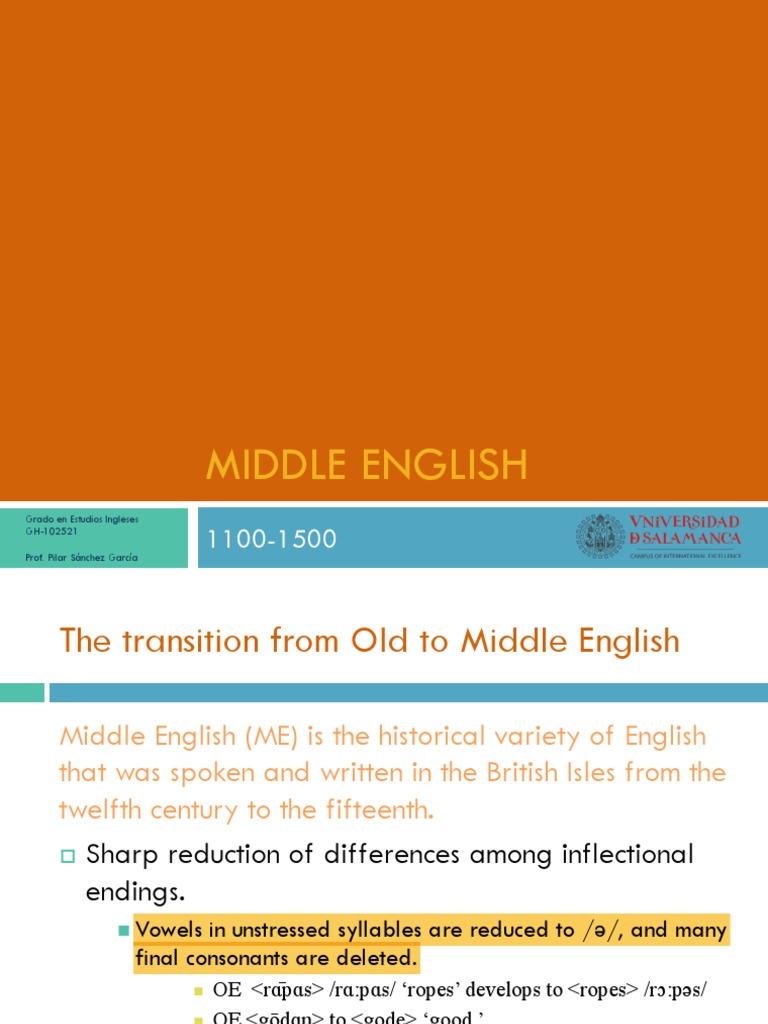 Middle English | PDF | English Language | Plural