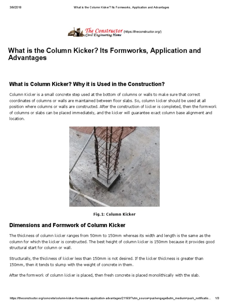 What is the Column Kicker_ Its Formworks, Application and Advantages ...