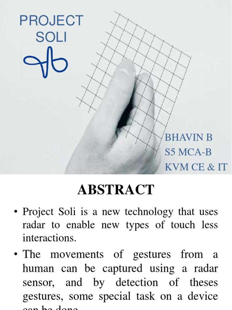 Project Soli: Exploring Radar Technology for Touchless Gesture Recognition | PDF | Radar ...
