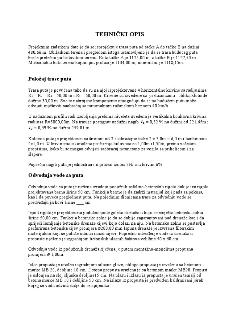 Tehnicki Opis | PDF