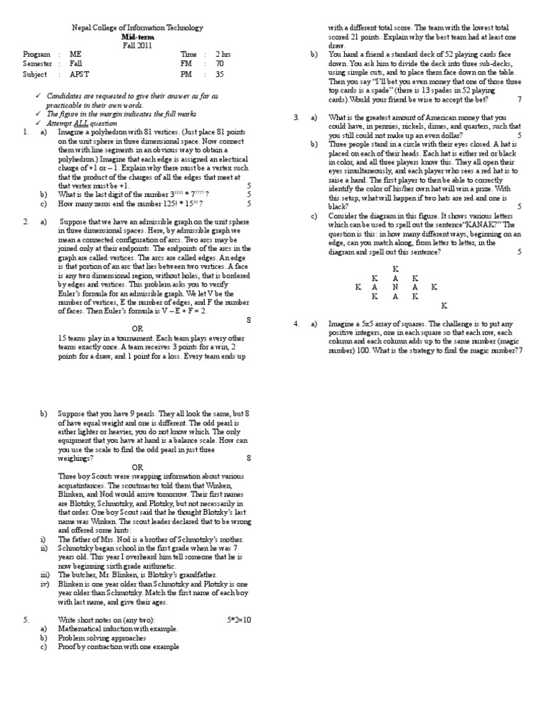 APST | PDF | Vertex (Graph Theory) | Vertex (Geometry)