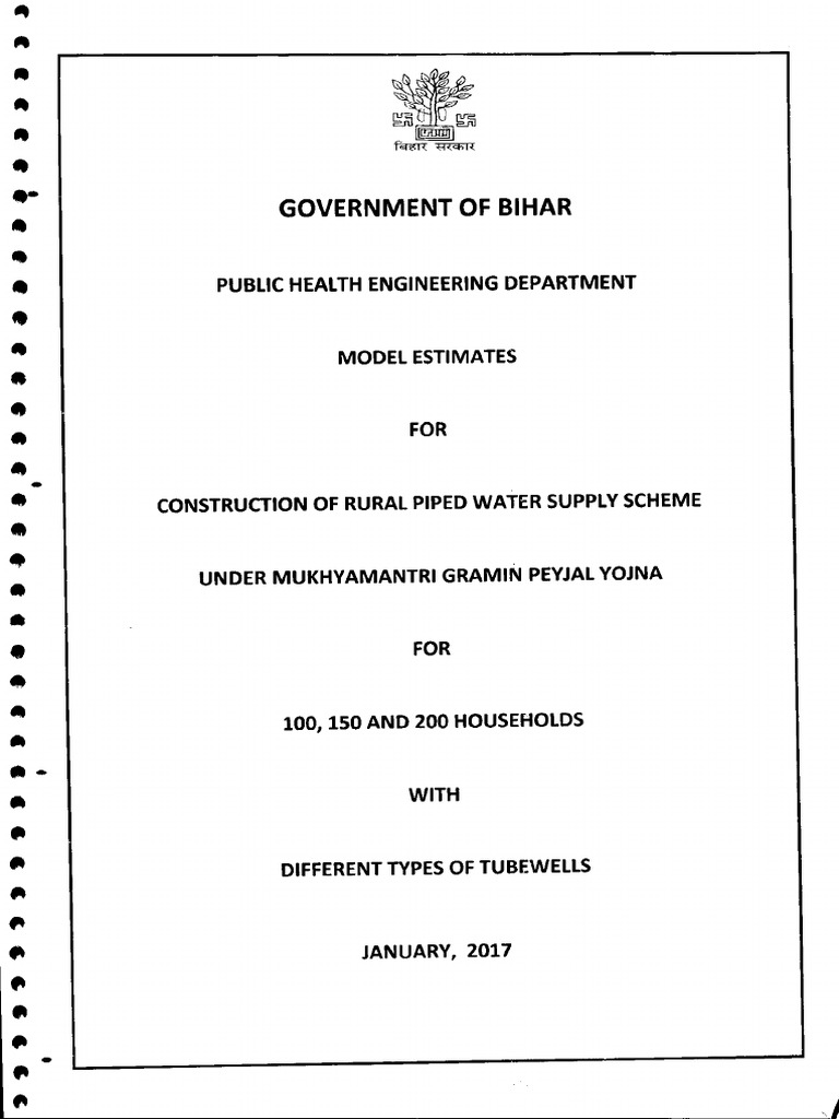 Model Estimates Tubewell | PDF | Water Supply | Pipe (Fluid Conveyance)