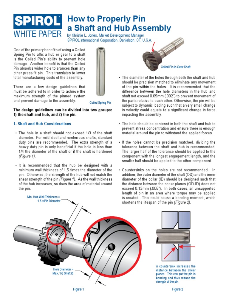 Coiled Spring Pin Design Guidelines | PDF | Strength Of Materials ...