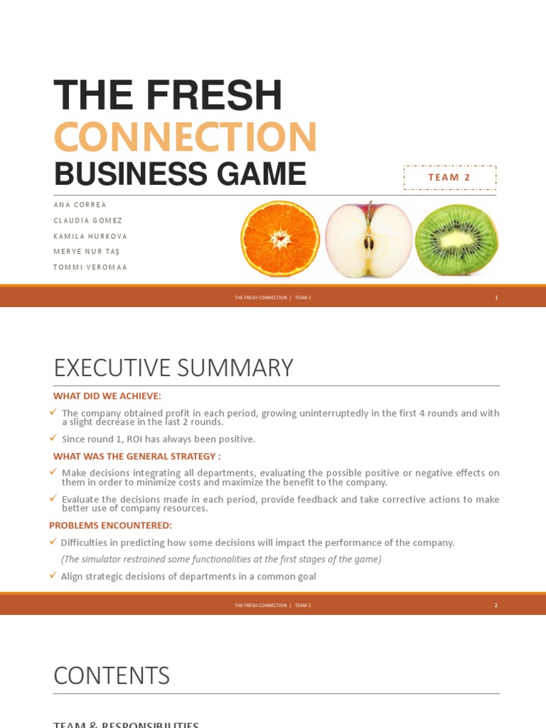 The Fresh Connection Document | PDF | Supply Chain | Reliability ...