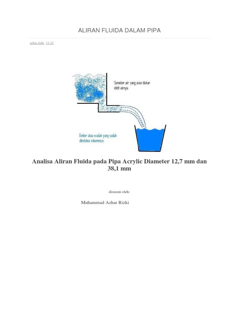 Aliran Fluida Dalam Pipa | PDF | Filsafat | Sains & Matematika
