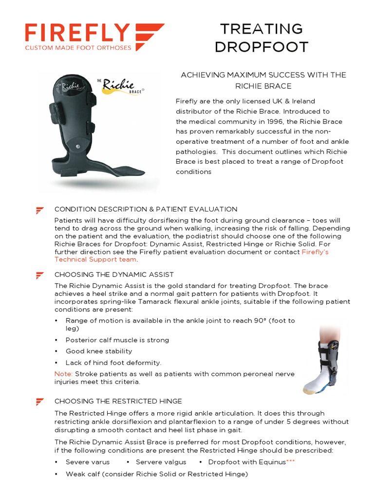 Richie Brace Treating Dropfoot | PDF | Foot | Musculoskeletal System