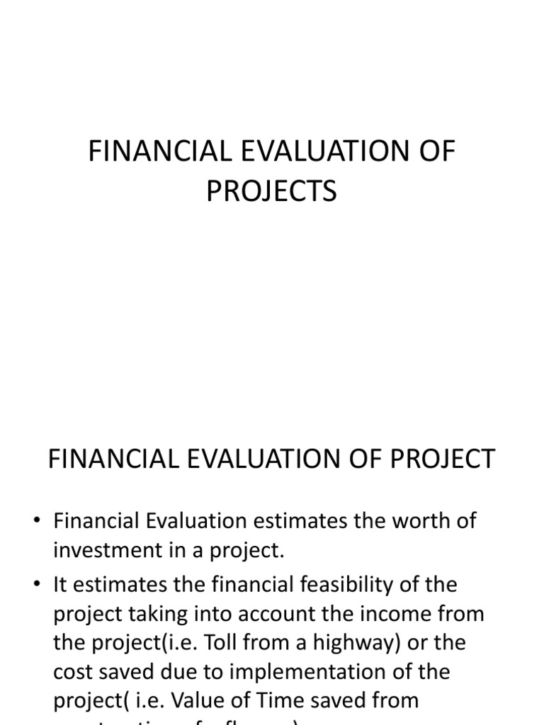 Project Evalution | PDF | Net Present Value | Discounted Cash Flow