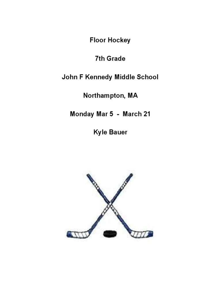 Unit Plan Floor Hockey | PDF | Teachers | Lesson Plan