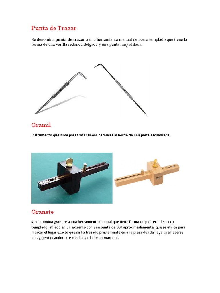 Herramientas de Trazo | PDF | Herramientas