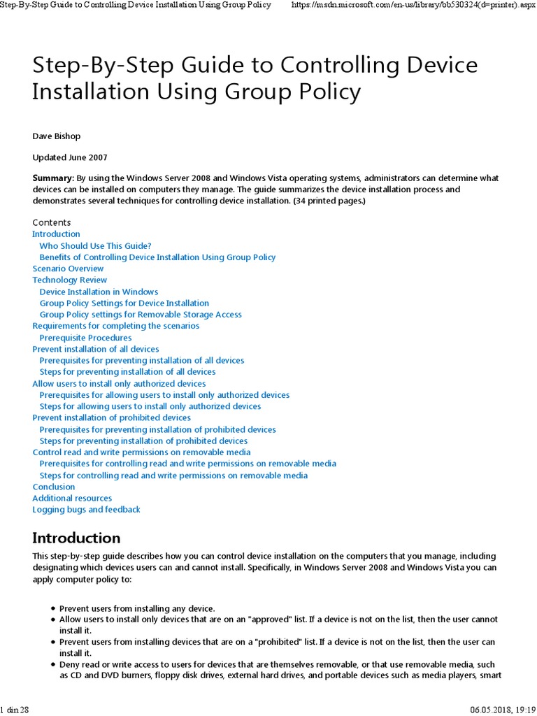 Step-By-Step Guide To Controlling Device Installation Using Group ...