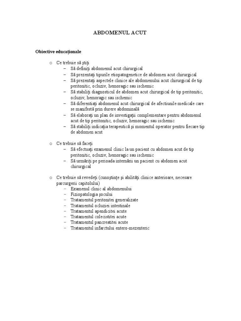 Abdomenul Acut PDF | PDF