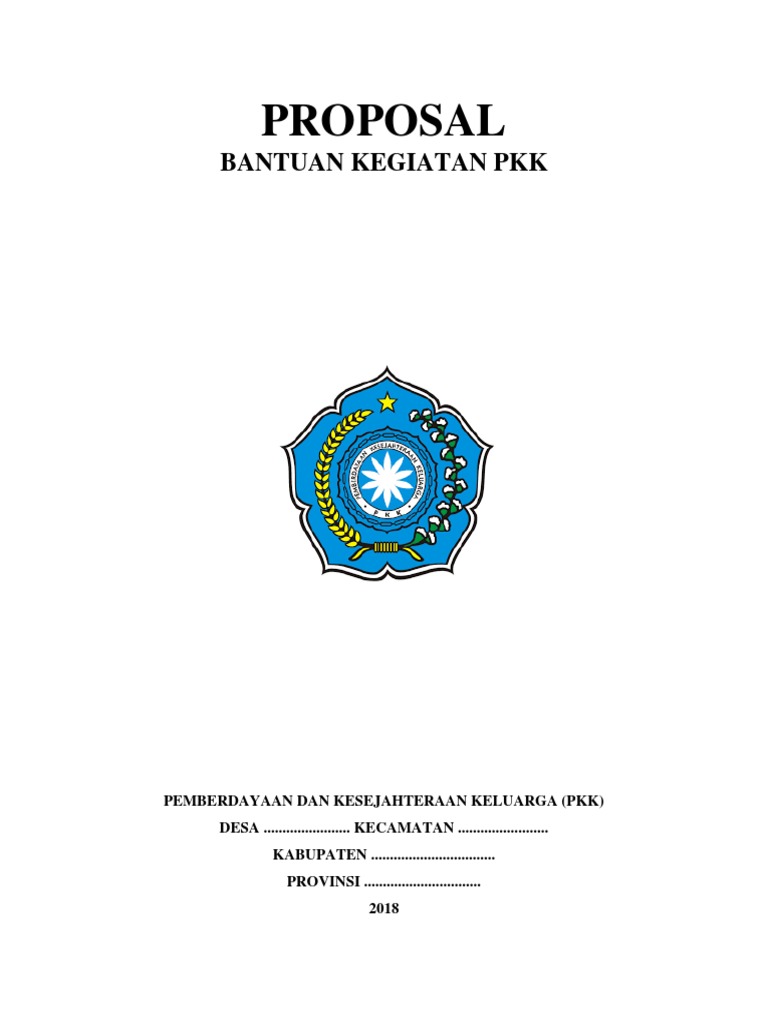 Proposal Kegiatan Pemberdayaan PKK | PDF