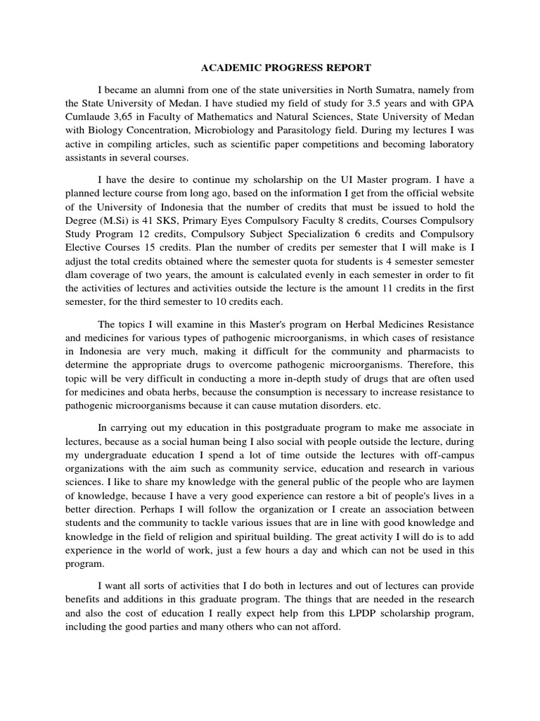 Academic Progress Report | PDF | University | Academic Term
