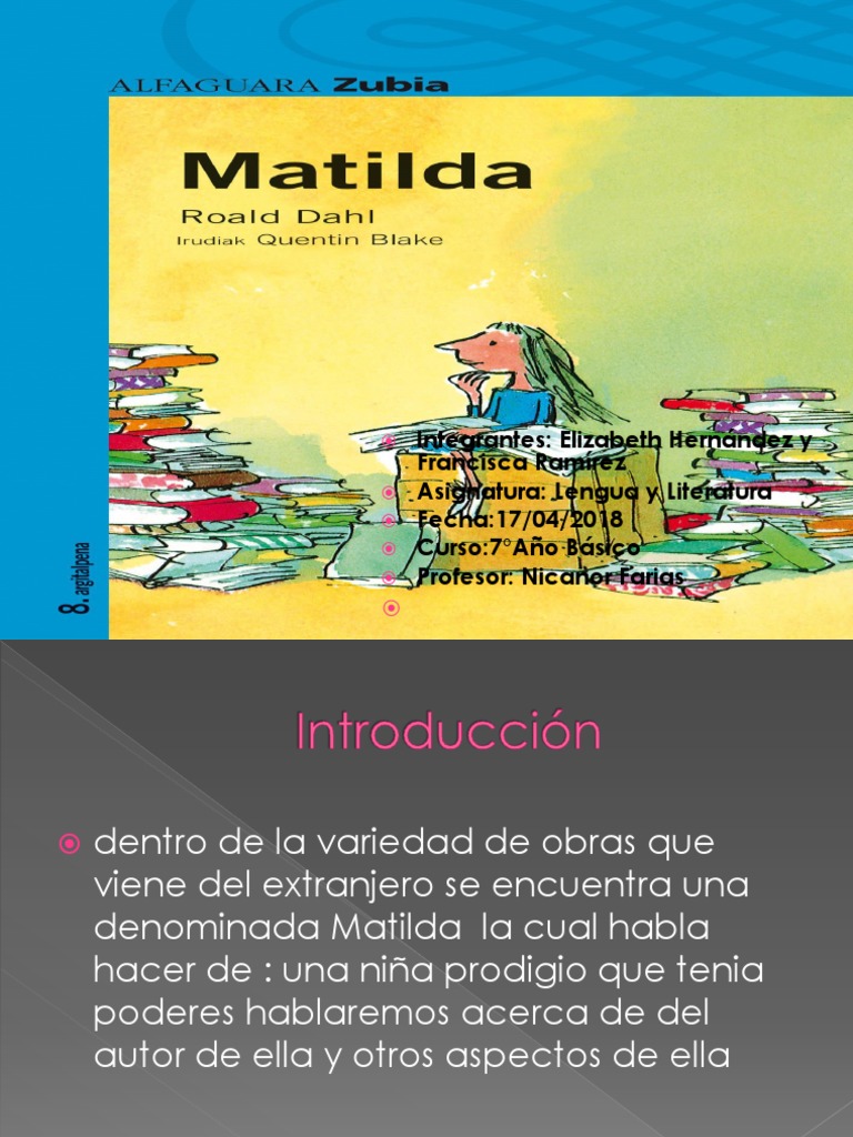 Matilda | PDF | Novelas británicas adaptadas a películas | Literatura ...