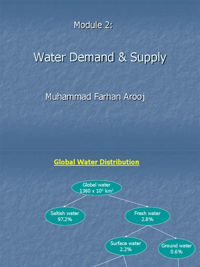 Module - 2 Water Demand & Supply | PDF | Water Use | Water Supply