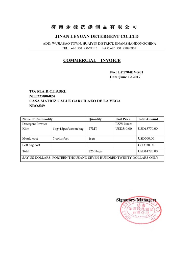 Commercial Invoice | PDF
