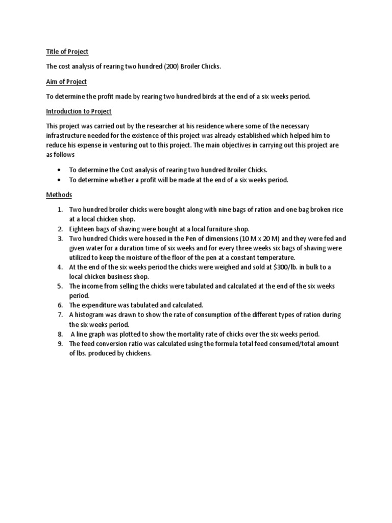 Mathematics Actual SBa | Broiler | Chicken | Free 30-day Trial | Scribd