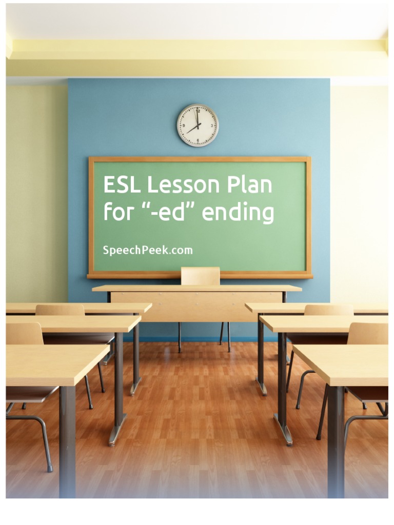 Esl Lesson Plan For Ed Ending | PDF | English Language | Grammatical Tense