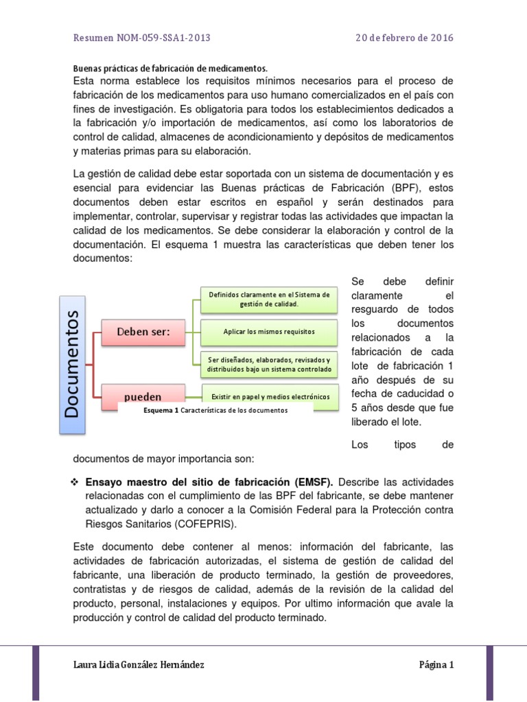 Resumen NOM 059 | PDF | Medicamentos con receta | Calidad (comercial)