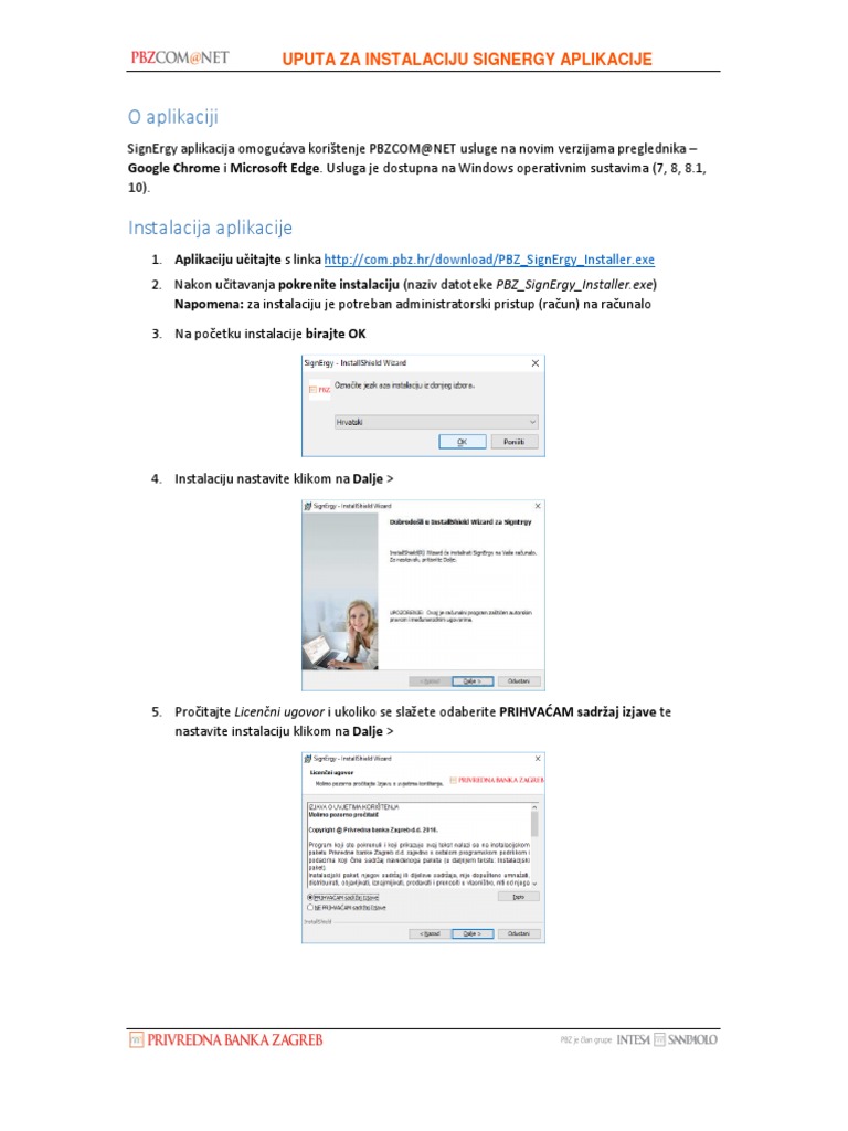 Uputa Za Instalaciju PBZ Signergy Aplikacije | PDF