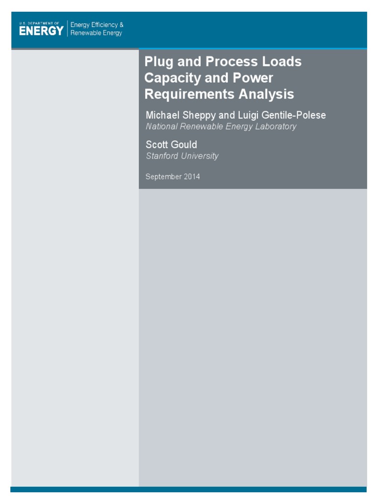 Plug and Process Loads Capacity and Power Requirements Analysis ...