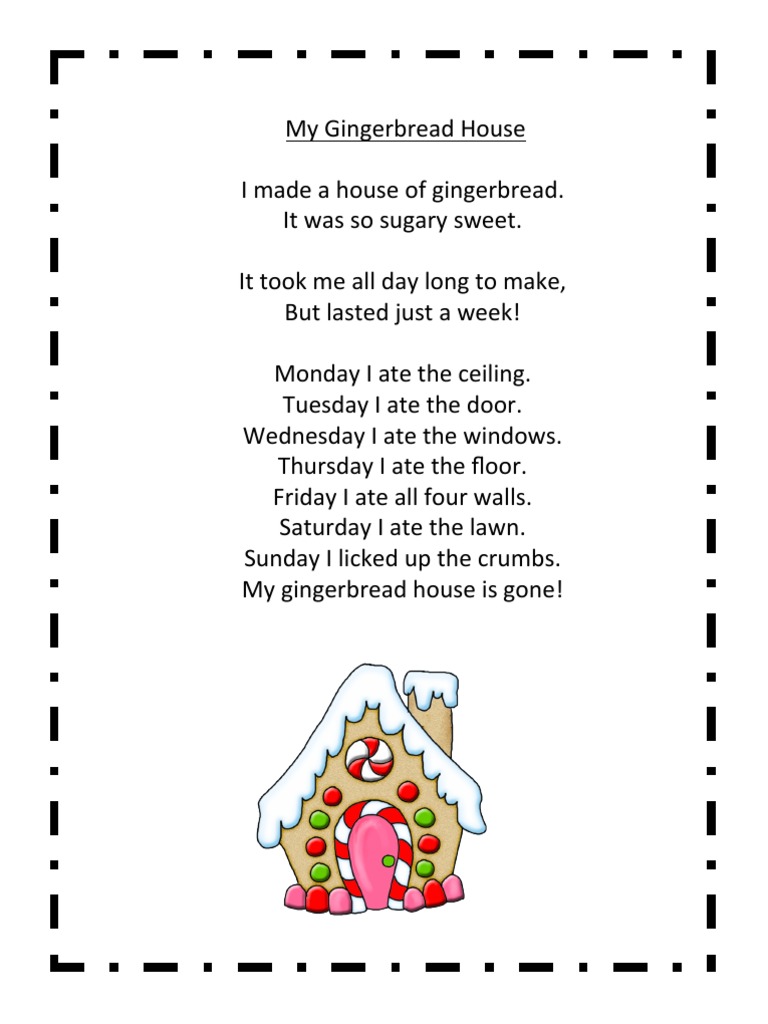 Gingerbread House Poem | PDF