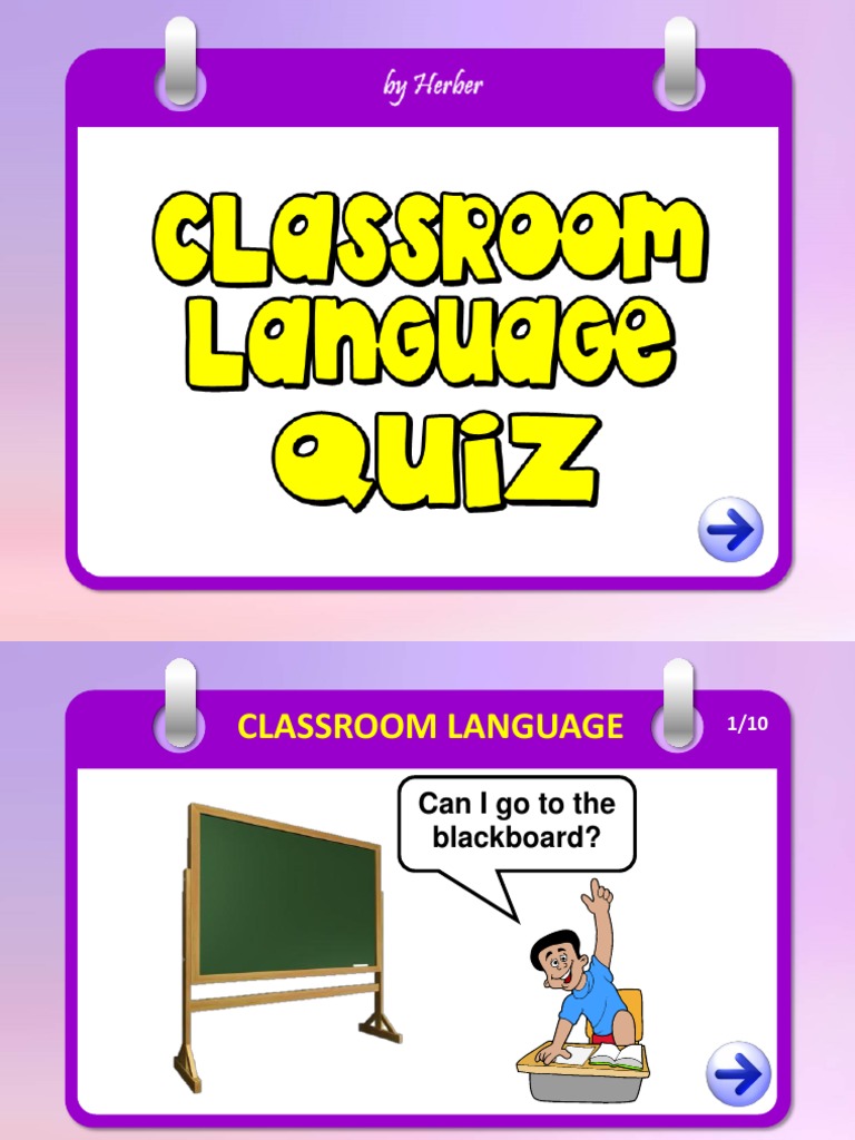 Classroom Language Quiz | PDF