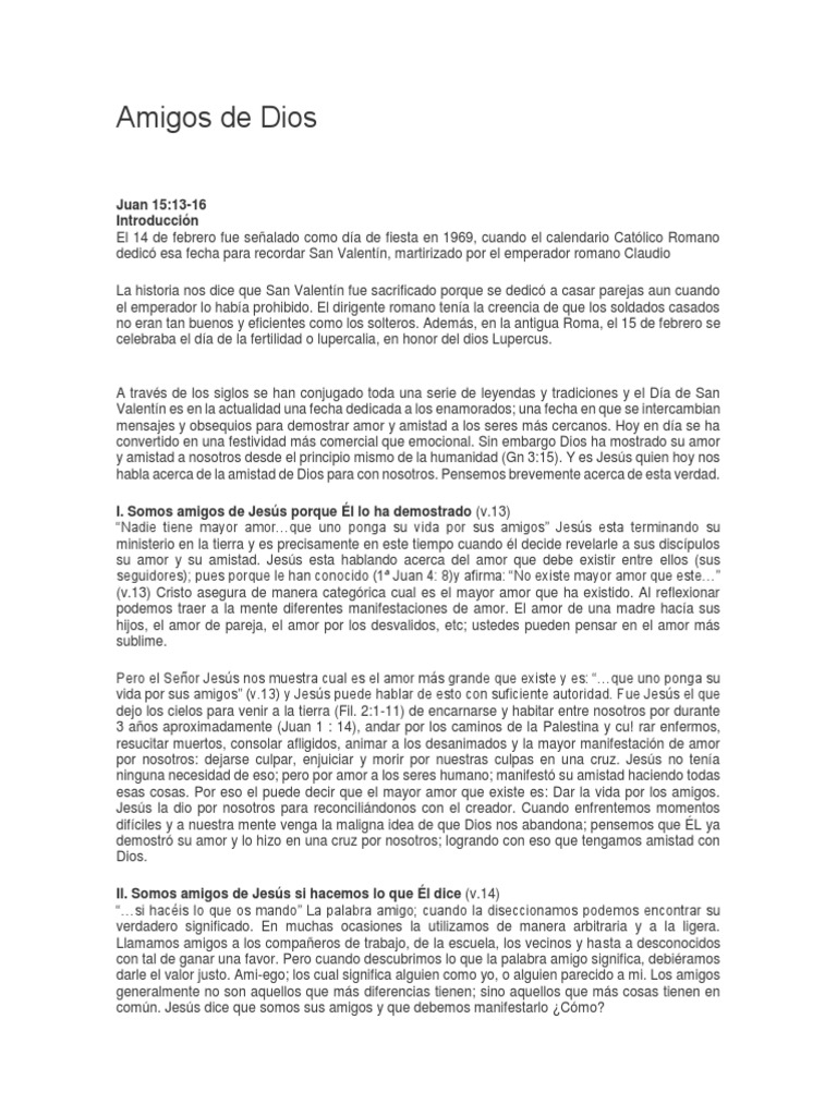 Amigos De Dios Descargar Gratis Pdf Amor Jesús