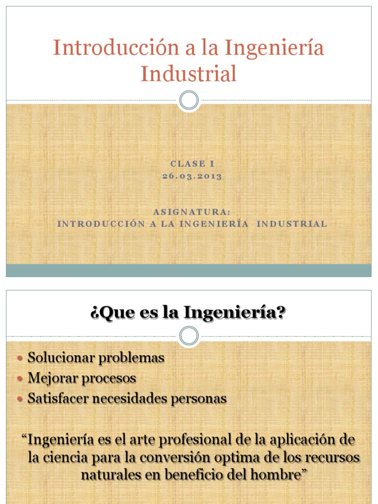 Introducción A La Ingeniería Industrial Pdf Ingeniería Industrial