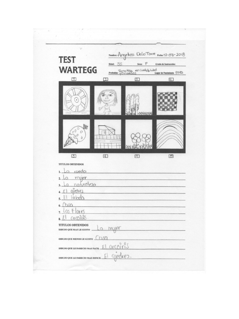 Test de Wartegg | PDF