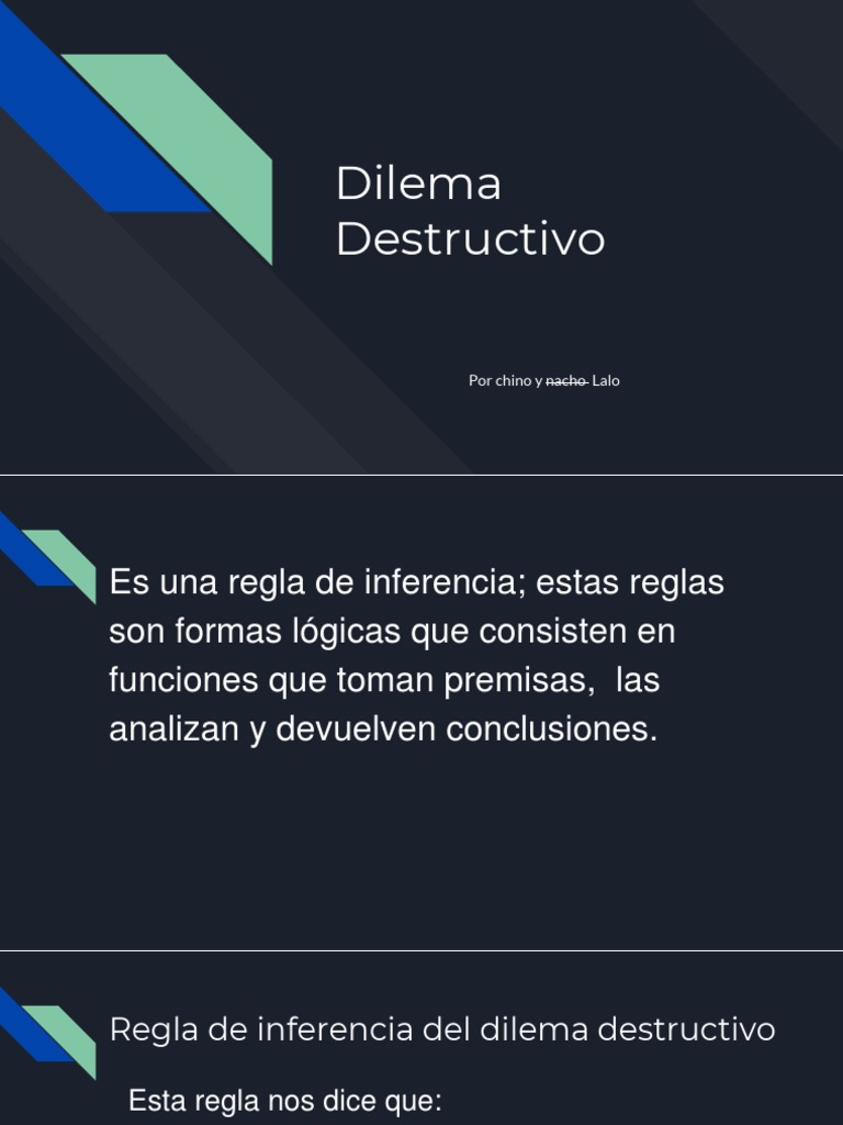 Dilema Destructivo en Lógica | PDF