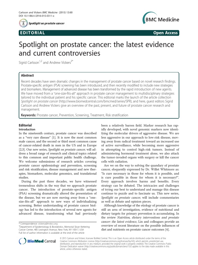 Prostate Cancer PDF | PDF | Prostate Cancer | Screening (Medicine)