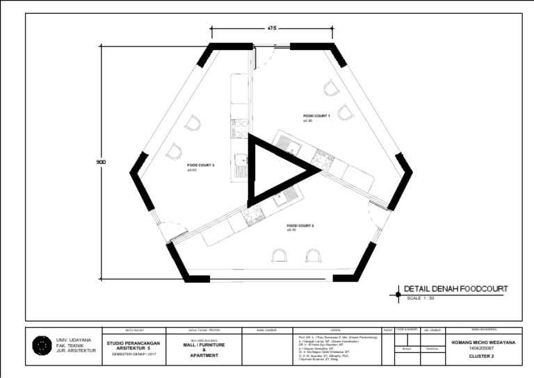 3.detail Denah Mall | PDF