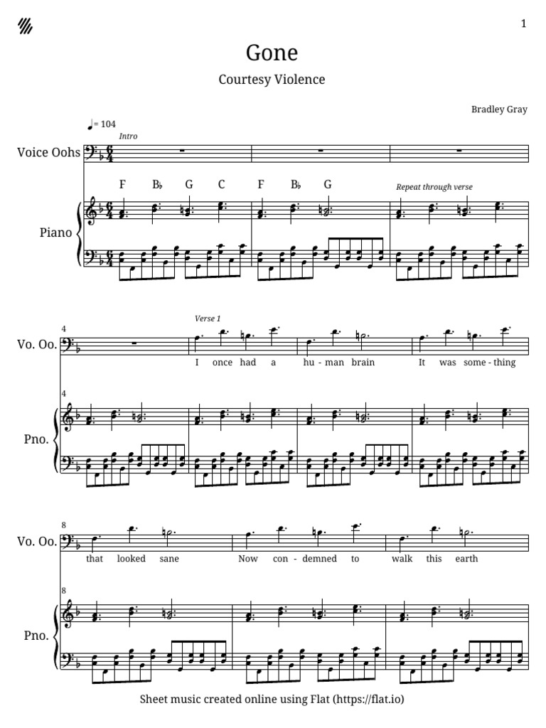 Gone PDF | PDF | Musical Forms | Rhythm And Meter