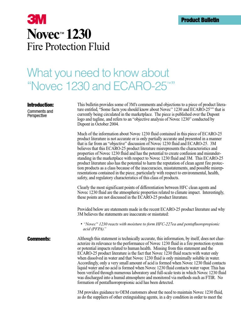 Novec 1230 3M | Download Free PDF | Toxicity | Water