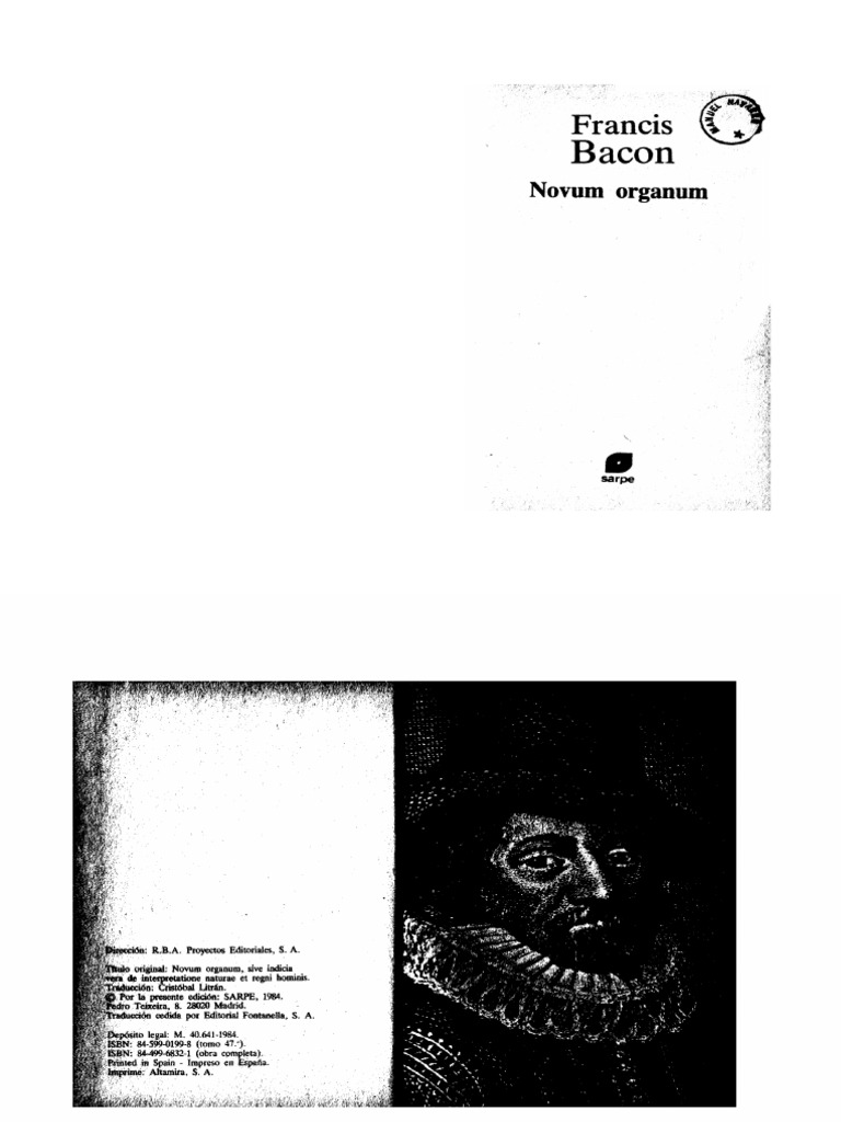 Bacon Novum Organum PDF | PDF | Francis Bacon | Science