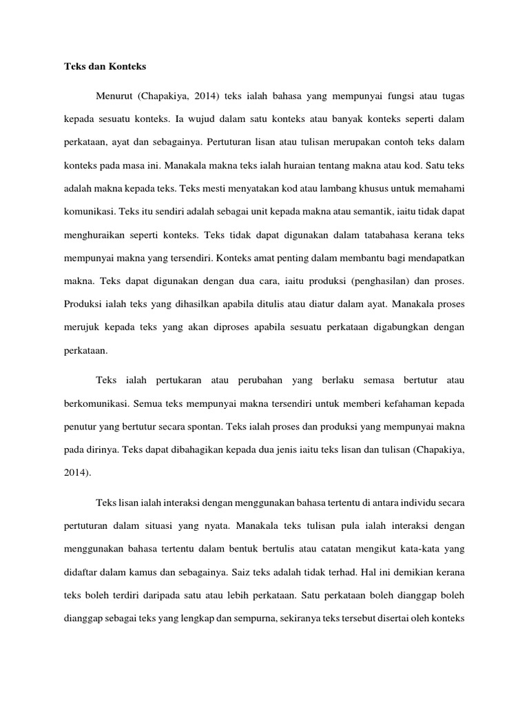 Teks Dan Konteks | PDF