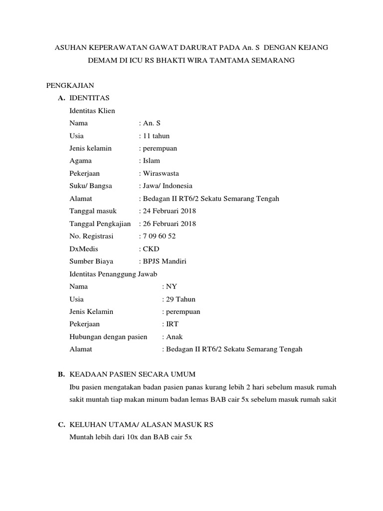 Askep CKD ICU 1 | PDF